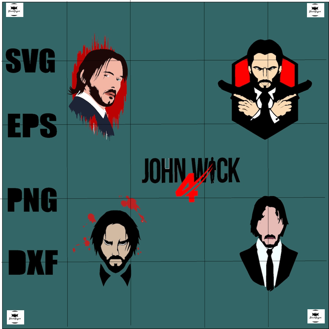 John Wick Mega PNG BUNDLE Printable 5 PNG Pack John Wick Clipart ...