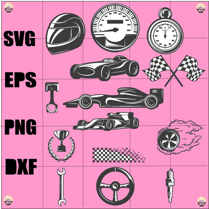 Formula 1 SVG-PNG-PDF Files Bundle F1 Car Svg Bundle Formula - Etsy