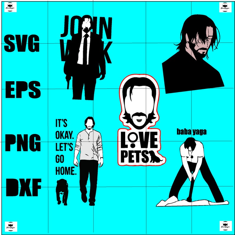 John Wick Mega PNG BUNDLE Printable 5 PNG Pack John Wick Clipart ...