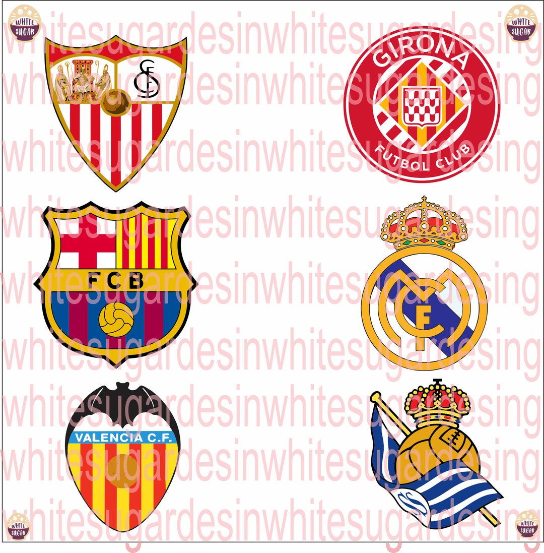 Spanish La Liga Football Team Badges SVG PNG 20 Teams - Etsy