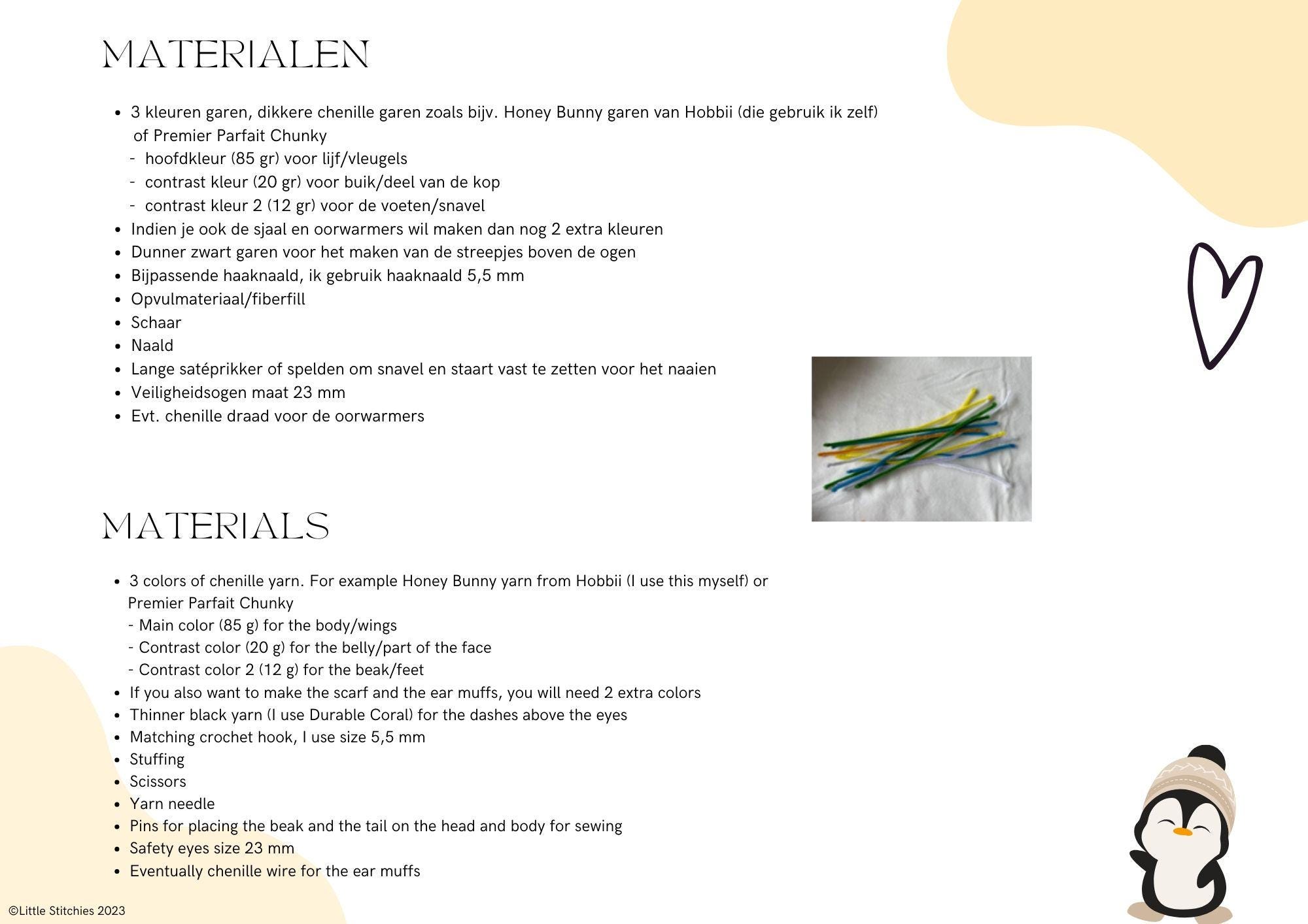 Crochet Pattern Paco the Penguin With Ear Warmers and Scarf. PDF File ...