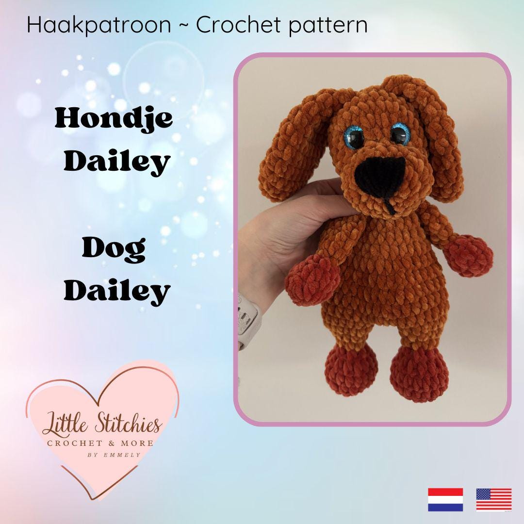 Crochet Pattern Dog Dailey. PDF File Dutch and English - Etsy