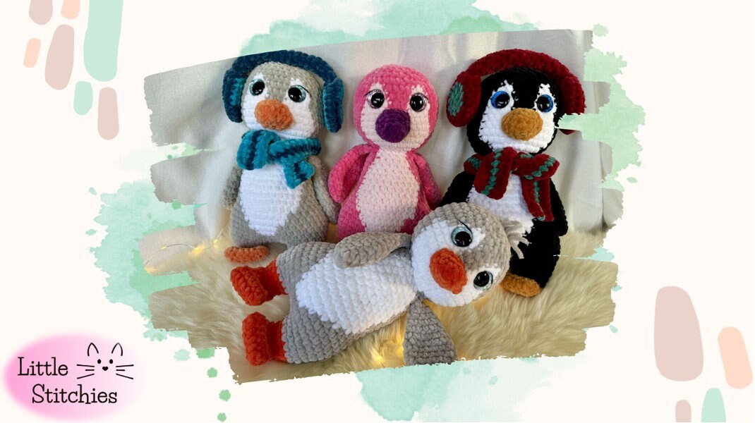 Crochet Pattern Paco the Penguin With Ear Warmers and Scarf. PDF File ...