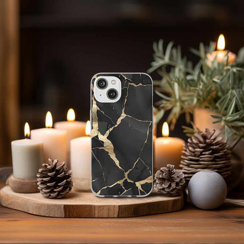 Kintsugi Pattern PNG SVG Black Kintsugi Digital Pattern Wallpaper ...