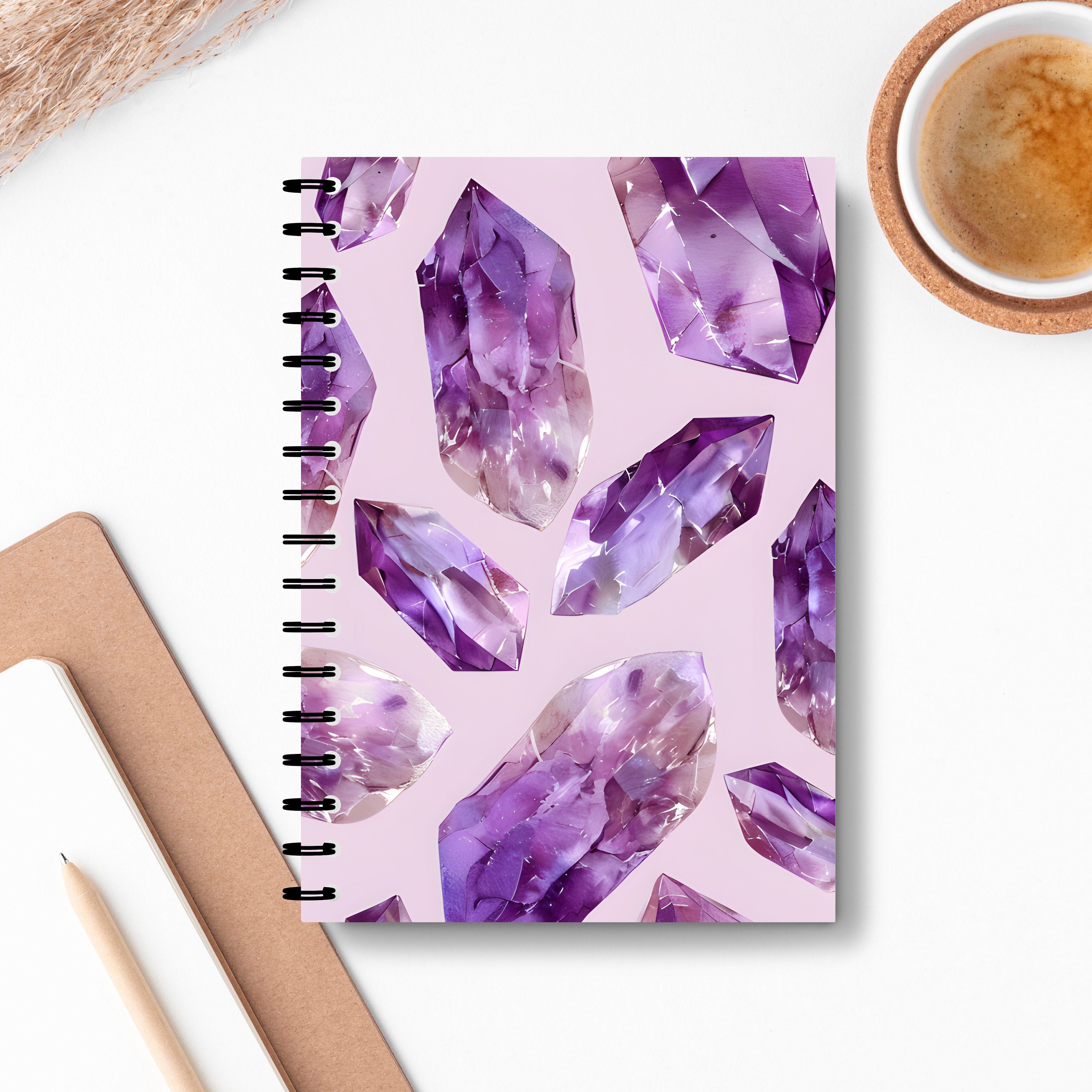 Crystal Pattern Amethyst PNG SVG Gemstone Amethyst Digital Pattern ...