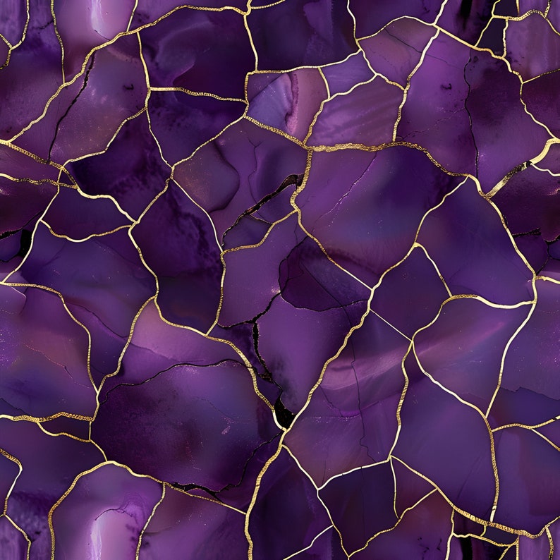 Kintsugi Pattern PNG SVG Purple Kintsugi Digital Pattern Wallpaper ...