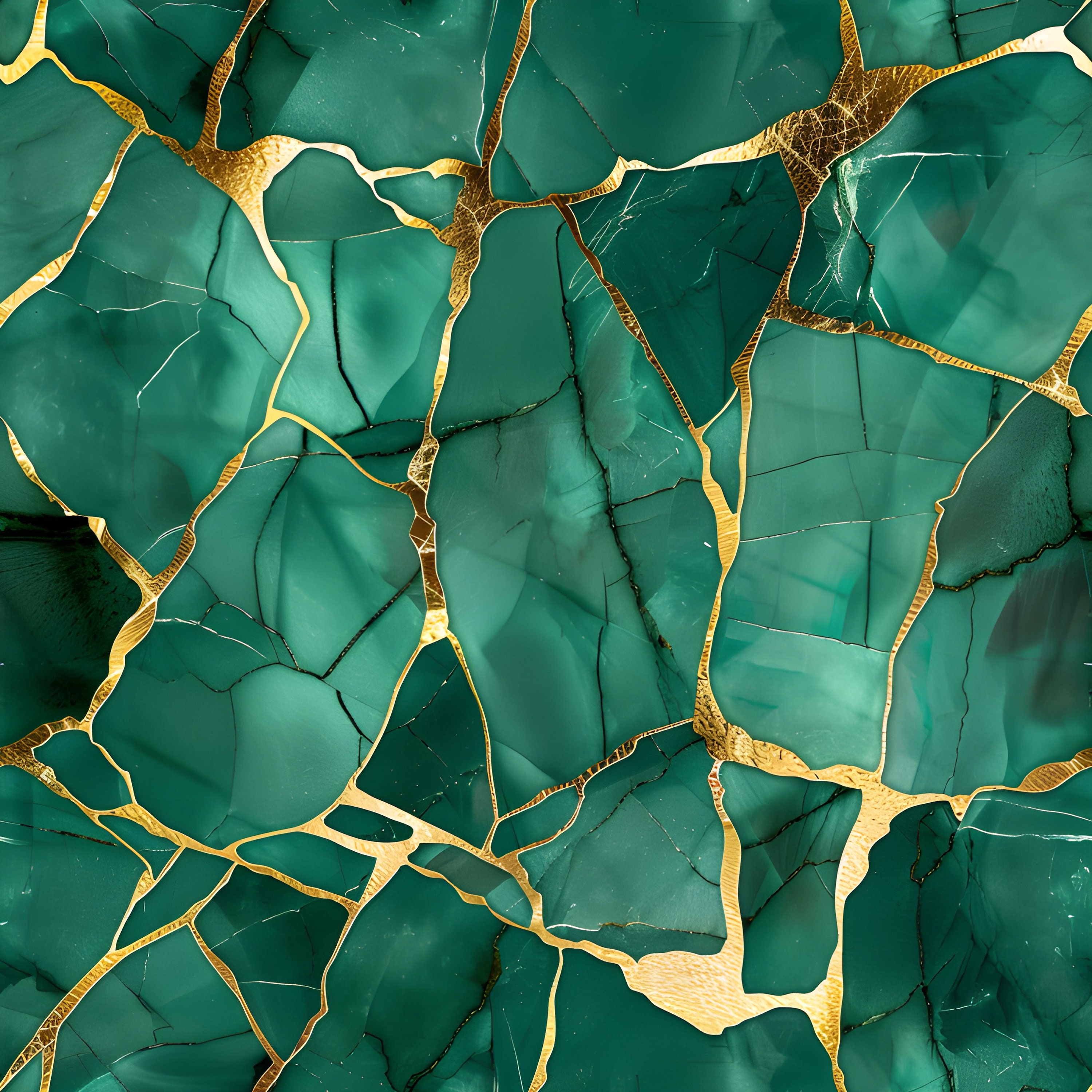 Kintsugi Pattern PNG SVG Emerald Kintsugi Digital Pattern Wallpaper ...