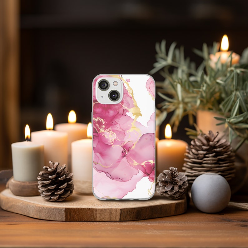 Pink, White & Gold Alcohol Ink Patterns. Digital Pattern. PNG/SVG ...