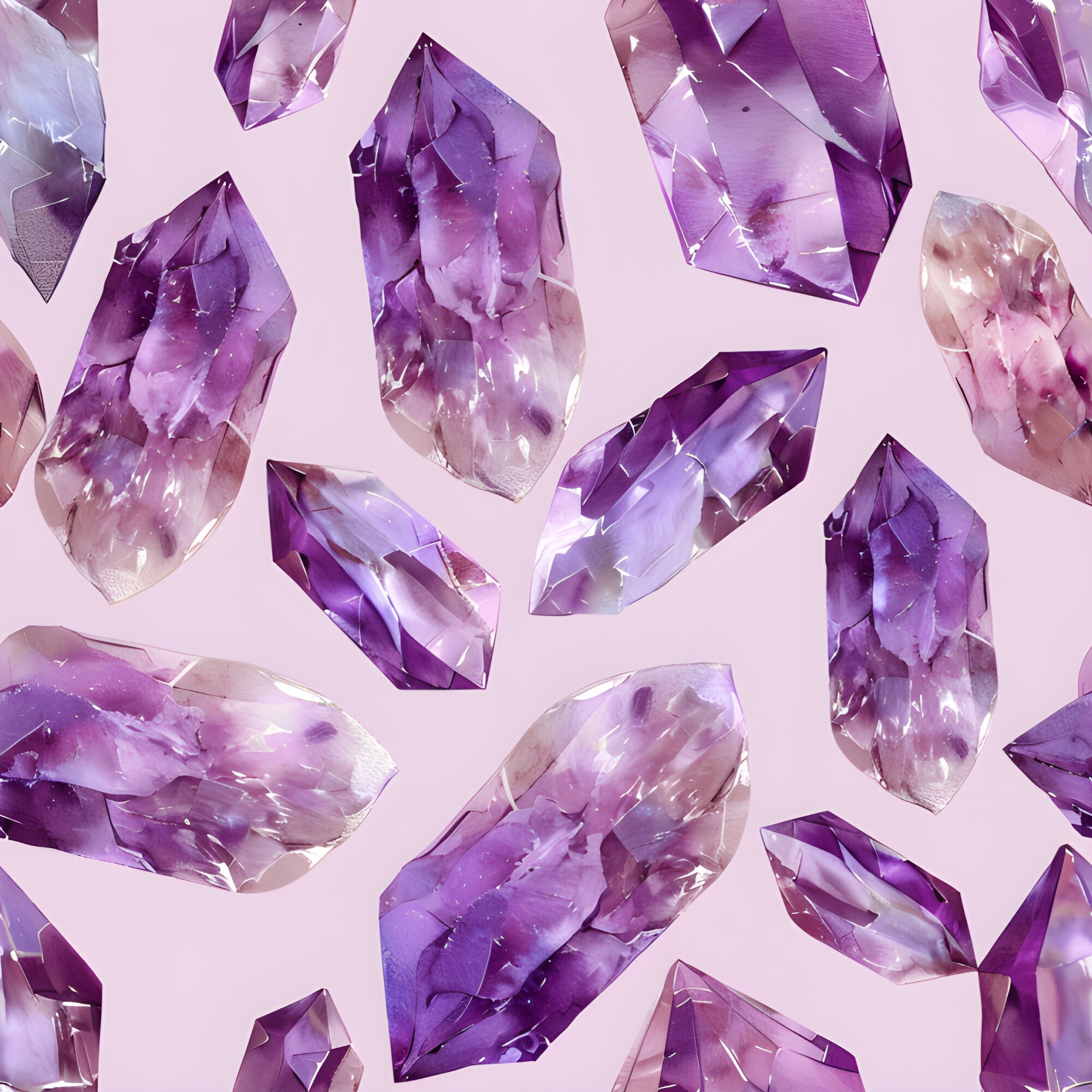 Crystal Pattern Amethyst PNG SVG Gemstone Amethyst Digital Pattern ...