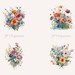 Floral SVG PNG Bundle Flowers PNG Watercolour Flower Clip Art ...