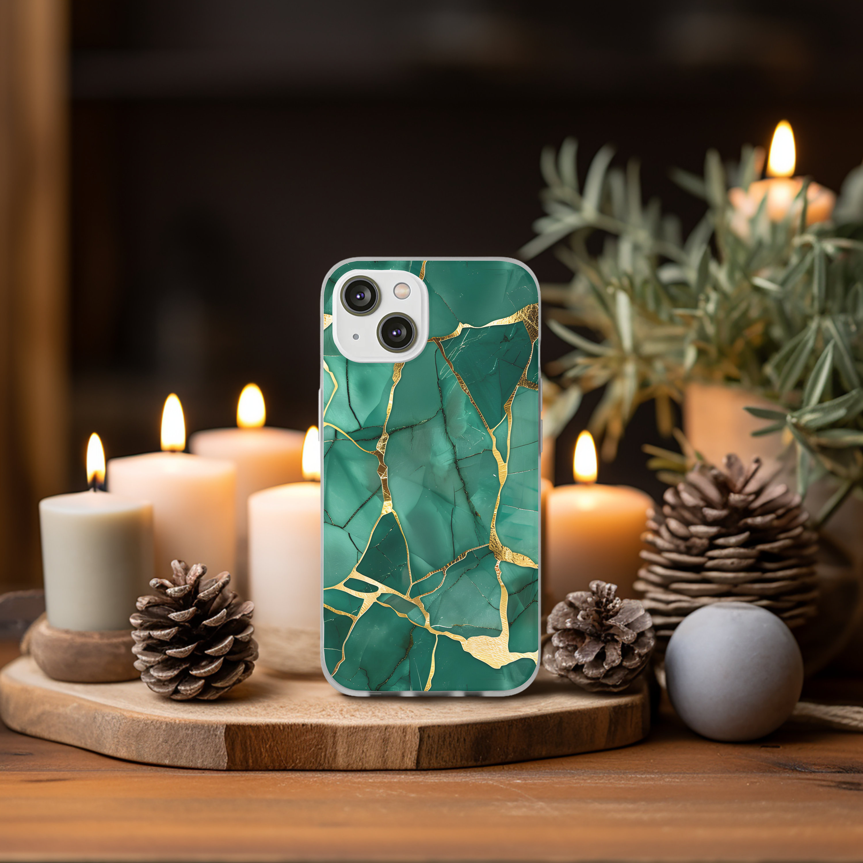 Emerald Green Kintsugi Pattern: Seamless Gold Veins PNG (digital ...