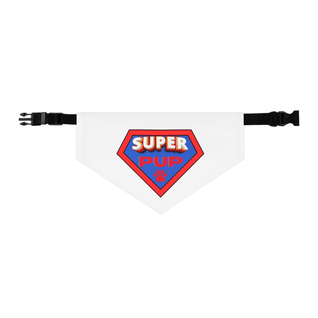 Super Pup Dog Bandana Superhero Pet Bandana With Superman Effect - Etsy