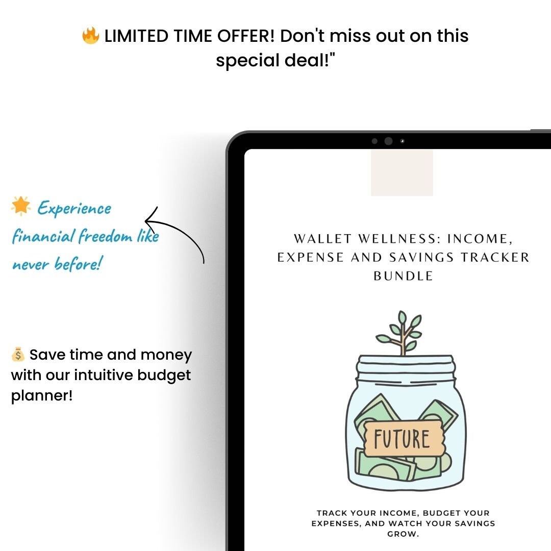 Wallet Wellness: Income, Expense, and Savings Tracker Bundle - Etsy
