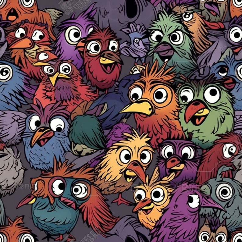 10 Pack of Weird and Wacky Nature - Seamless Patterns - Etsy