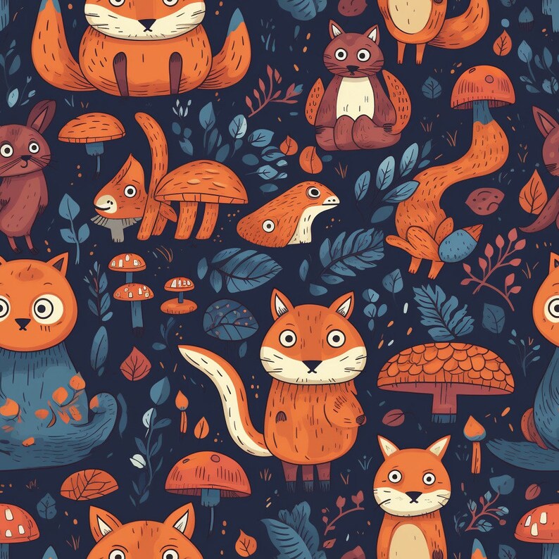 10 Pack of Weird and Wacky Nature - Seamless Patterns - Etsy