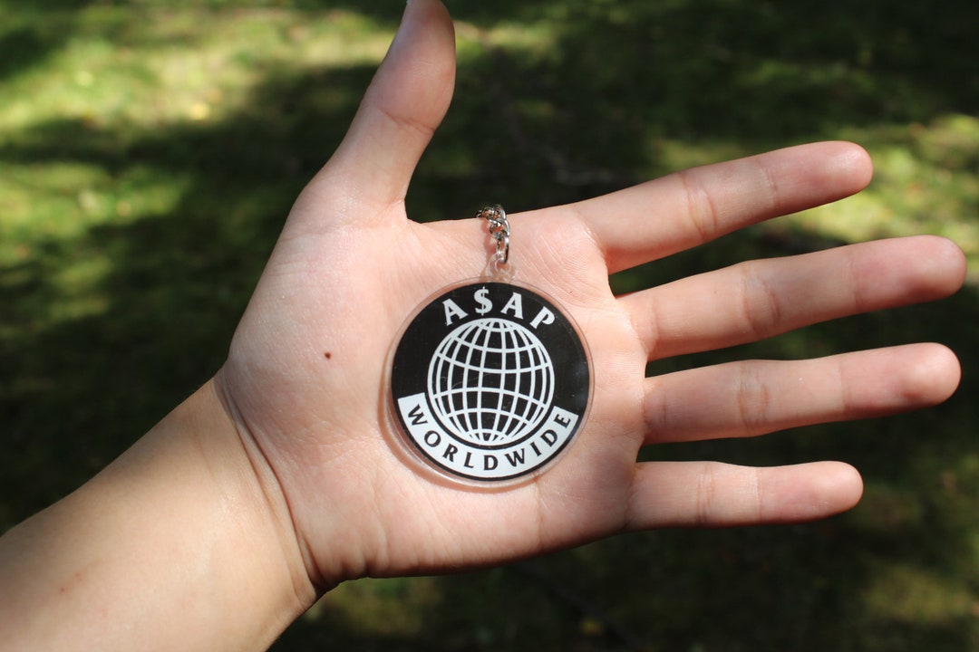 2 Pack ASAP Rocky Rapper Inspired Keychain, ASAP Worldwide Acrylic ...