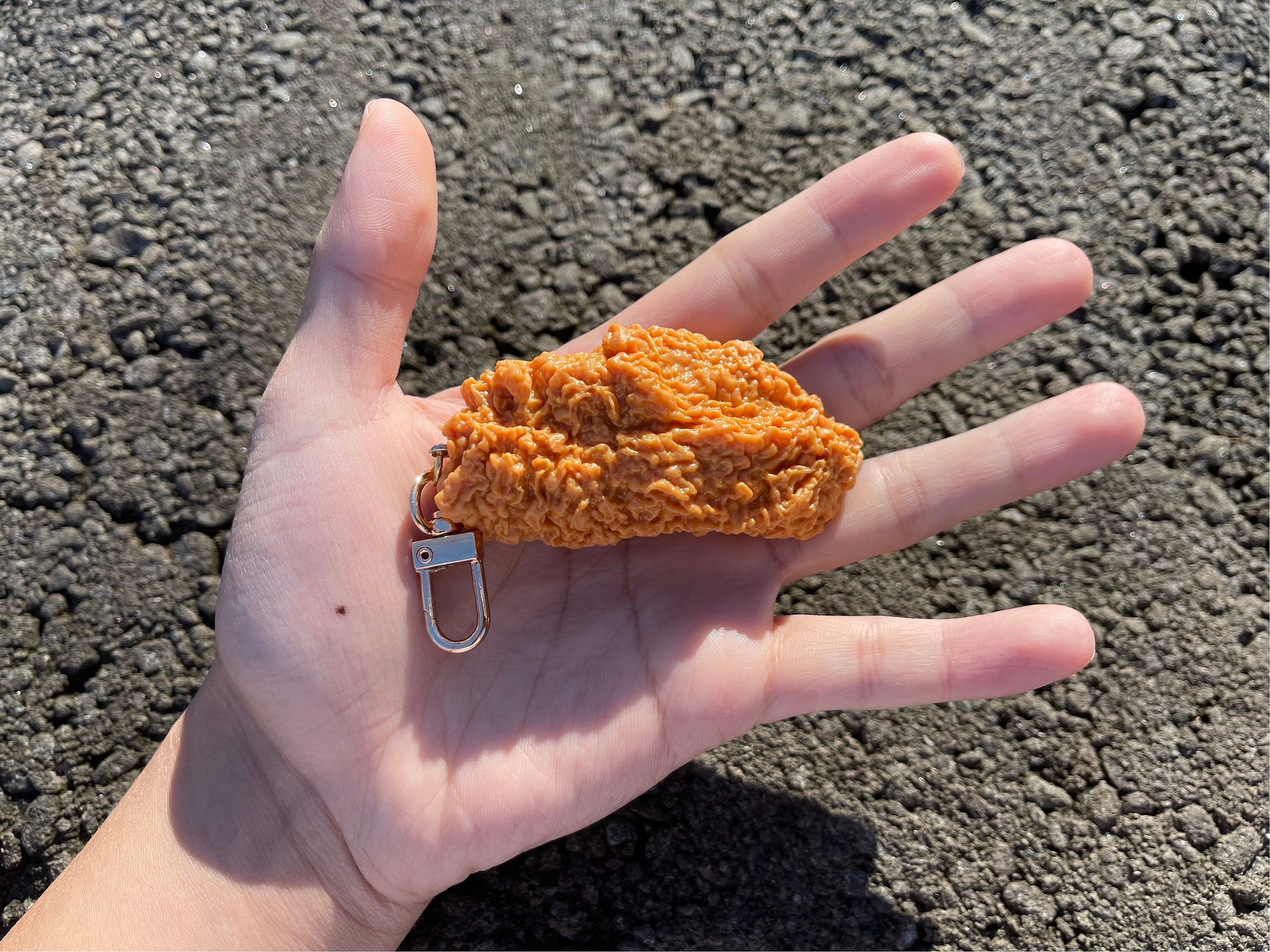 Mini Chicken Flat Keychain, Mini Fried Chicken, Mini Food Keychain ...