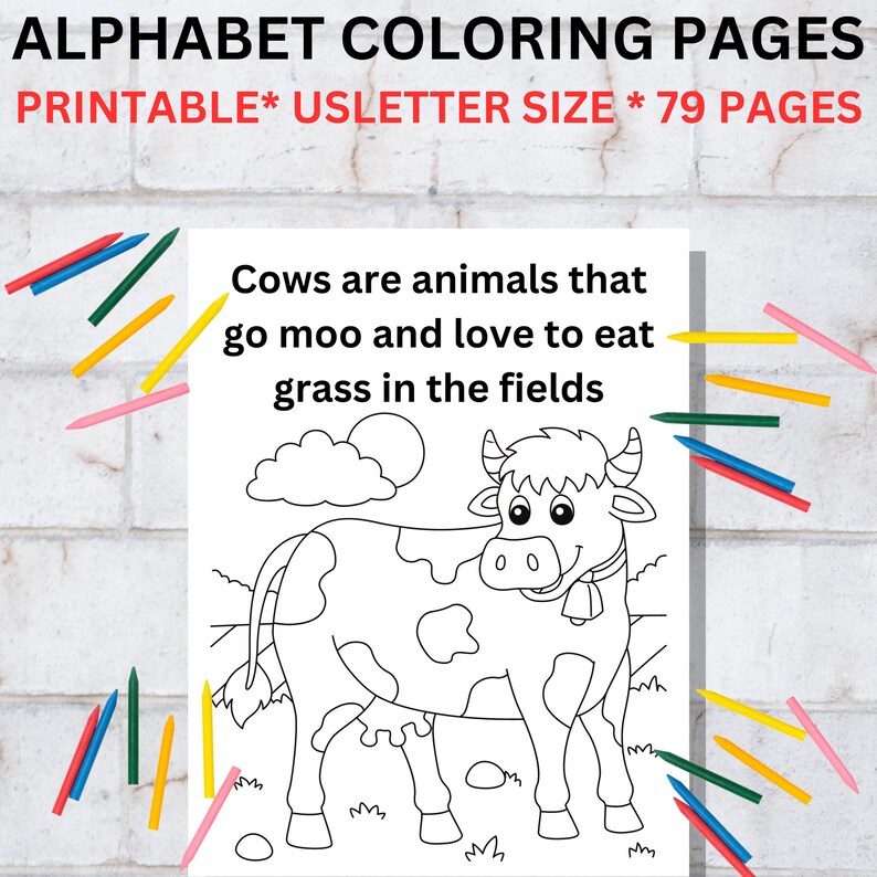 Alphabet Coloring Pages Abcs Learning Learning the Alphabet - Etsy