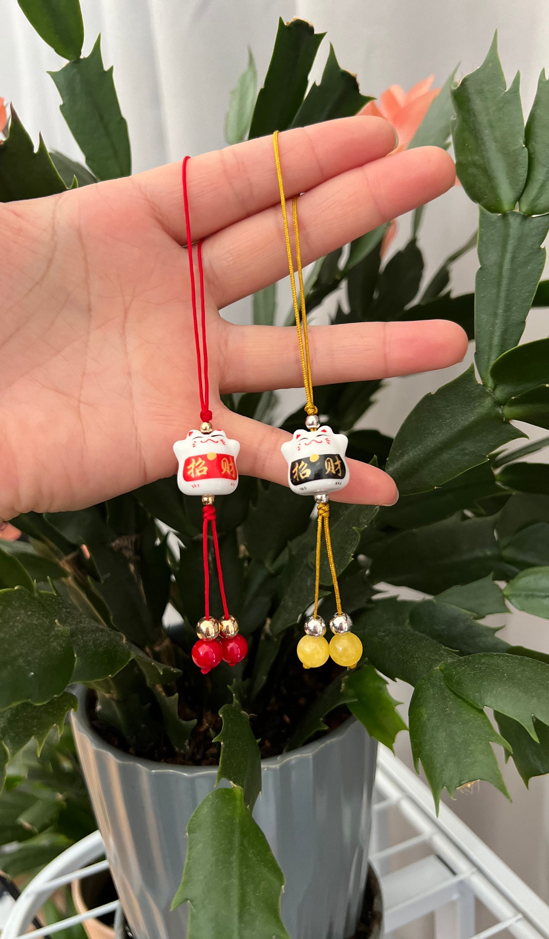 Lucky Cat Charm, Money Cat Charm, Maneki Neko Fortune Cat Charm, Lucky ...