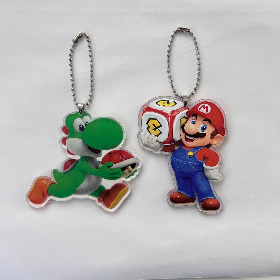 Super Mario Ornament Charms, Yoshi Charm, Super Mario Charm, Super ...