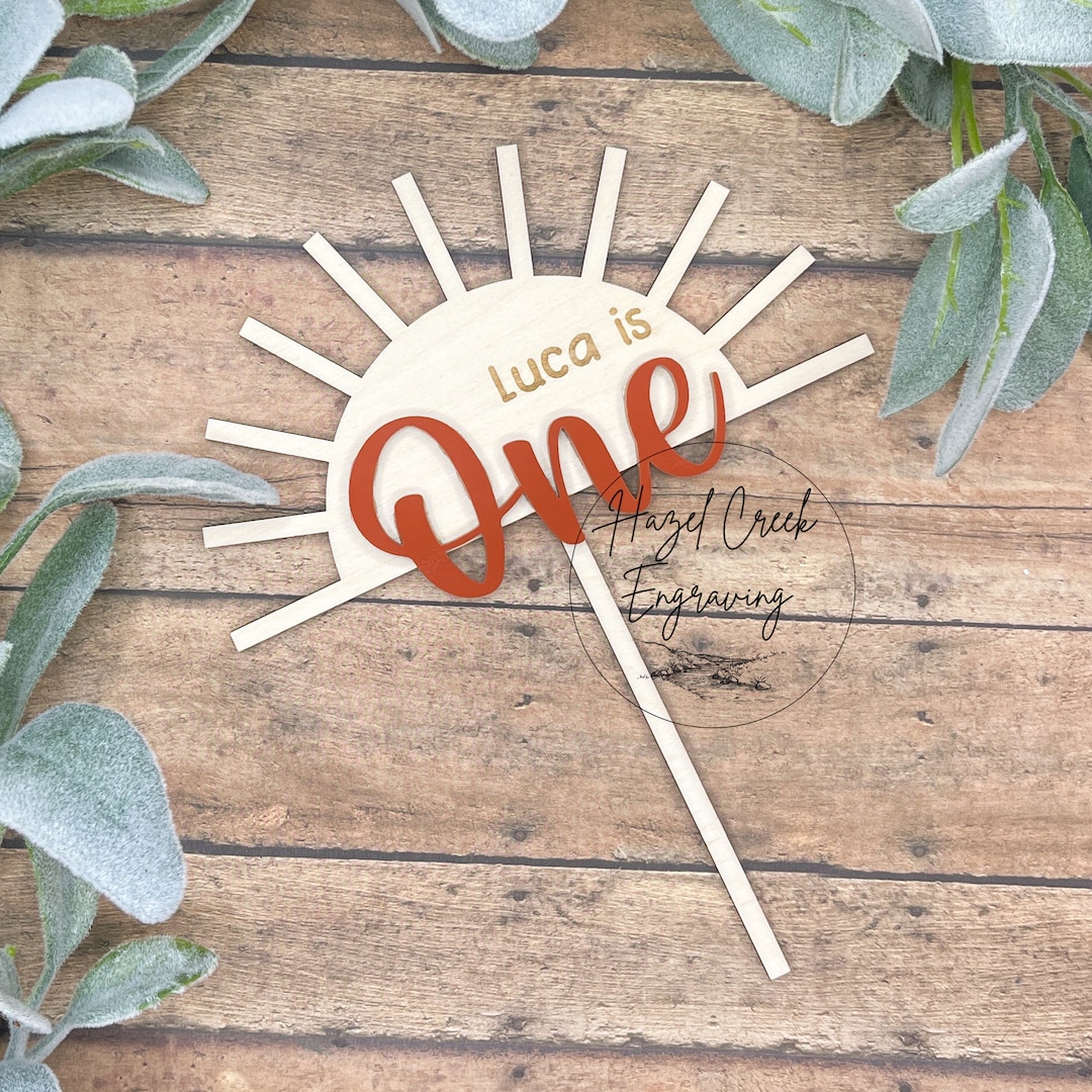 1st Birthday Cake Topper, Girls Personalized One Birthday Cake Topper ...