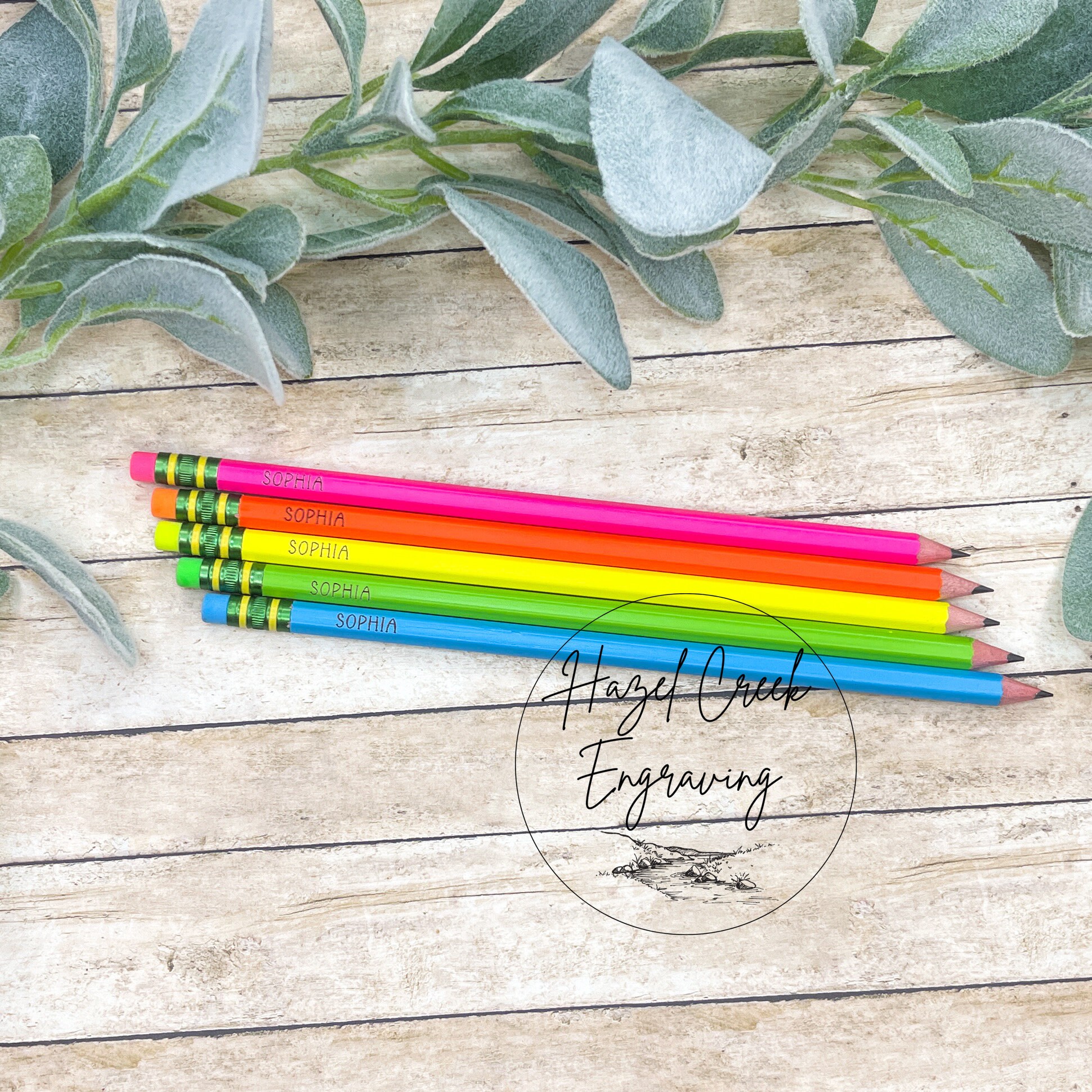 Personalized Pencils, Rainbow Personalized 2 Pencils, Ticonderoga ...
