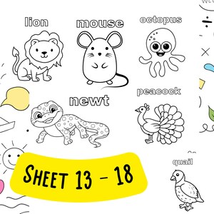 Alphabet Animal Coloring Pages, Printable Coloring Sheets, Coloring ...