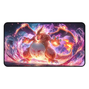 Gigantamax Charizard Desk Mat | Fire Dragon Gaming Mouse Pad | Anime ...
