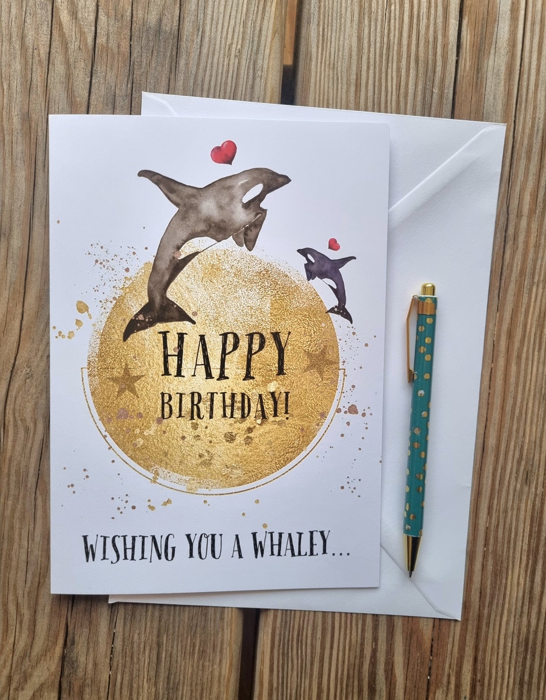 Killer Whale Cards, Whale Birthday Card, Whale Greetings Card, Fun ...
