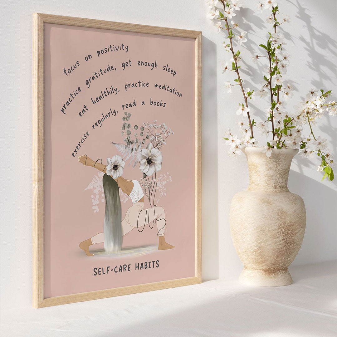 Self-care Habits Poster Self-care Poster Positive Self-talk - Etsy