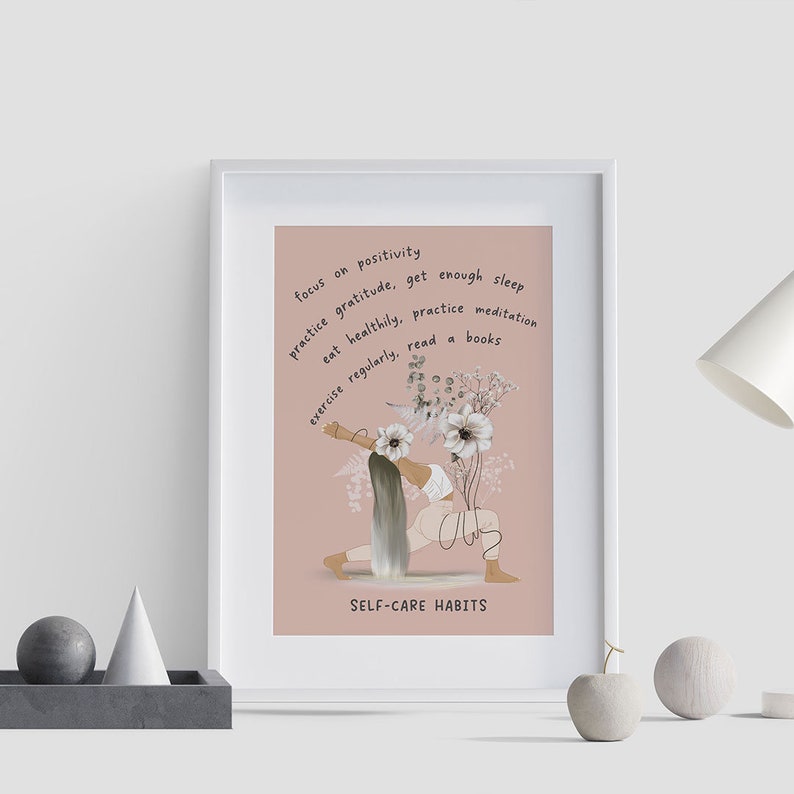 Self-care Habits Poster Self-care Poster Positive Self-talk - Etsy