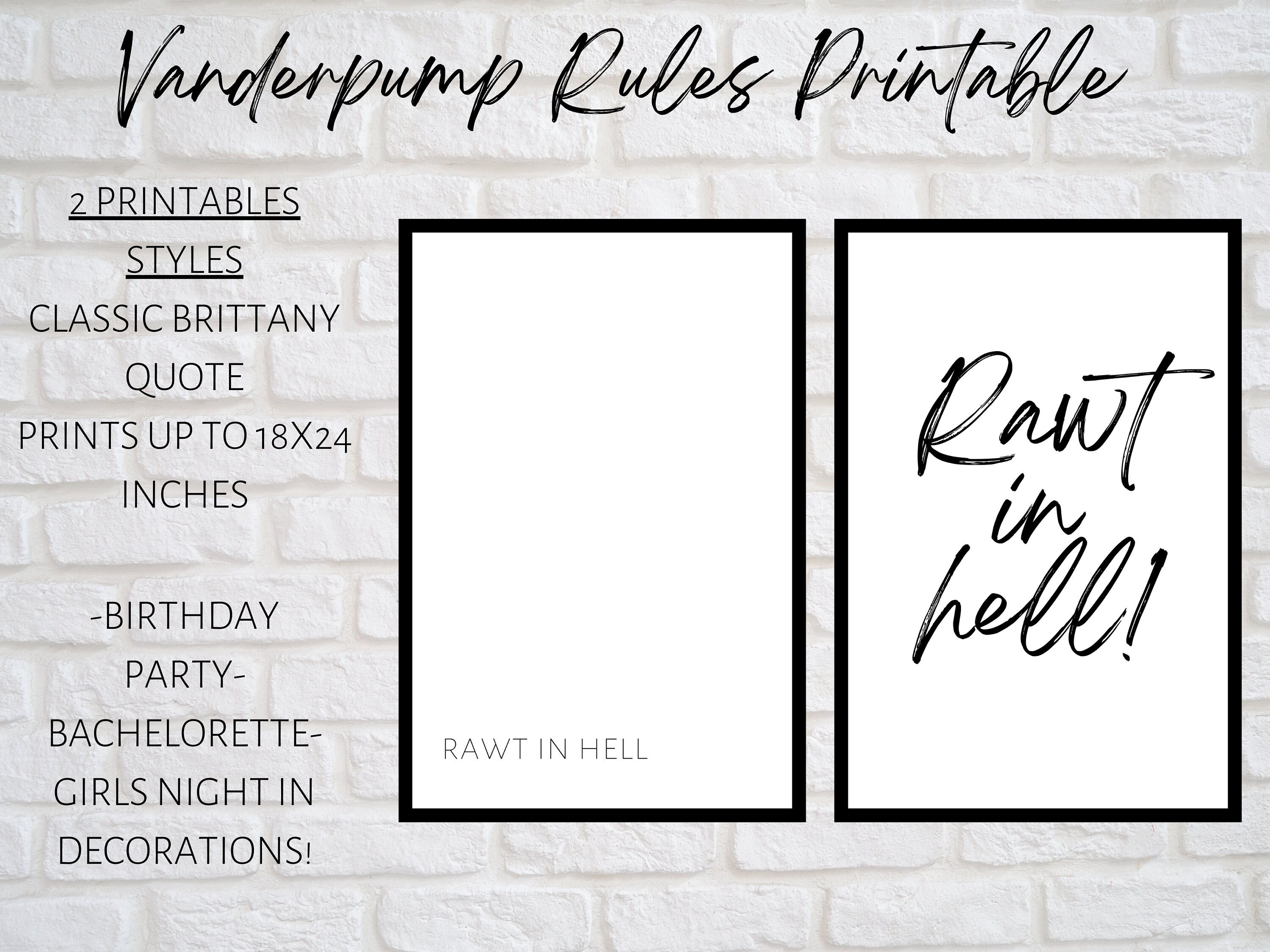 RAWT IN HELL . Vanderpump Rules Quote Printable. Brittany Cartwright Quote. Bravo Printable - Etsy