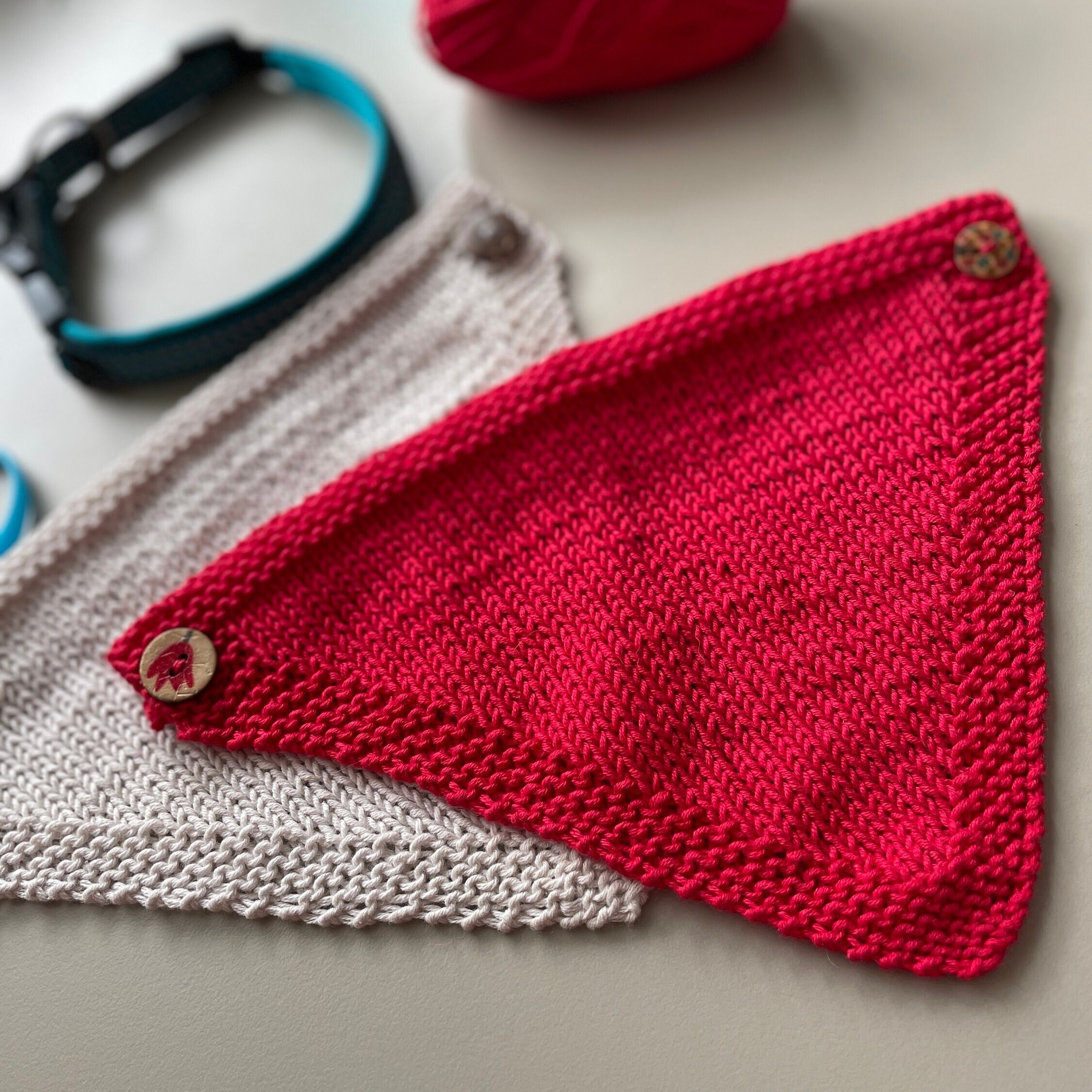 Nica Bandana Dog Bandana Over the Collar, Knitting Pattern, Dog ...