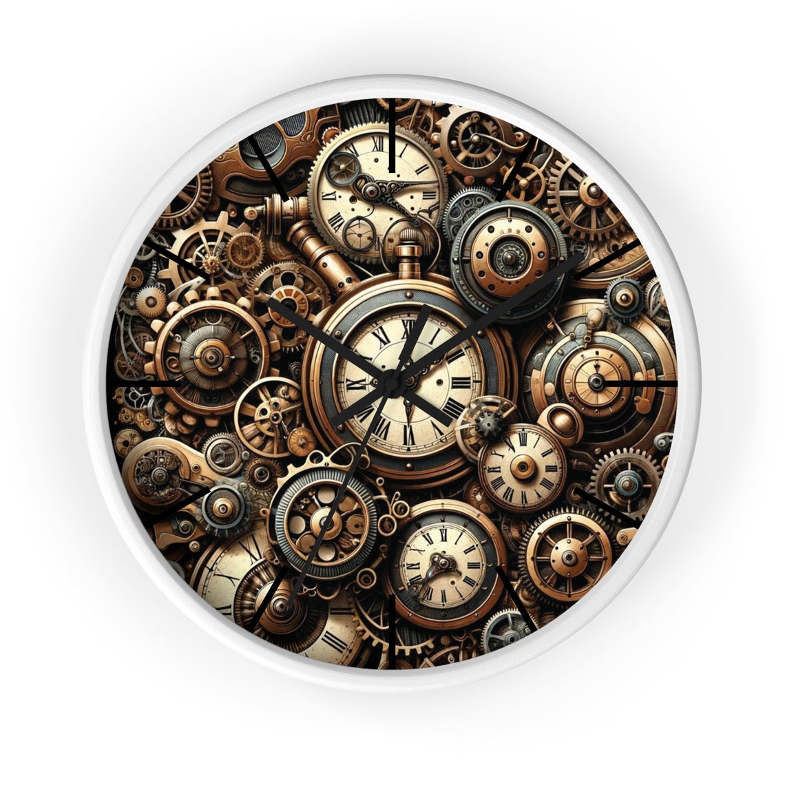 Steampunk Wall Clock Intricate Gears and Cogs Design, Vintage ...