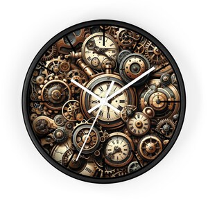 Steampunk Wall Clock Intricate Gears and Cogs Design, Vintage ...