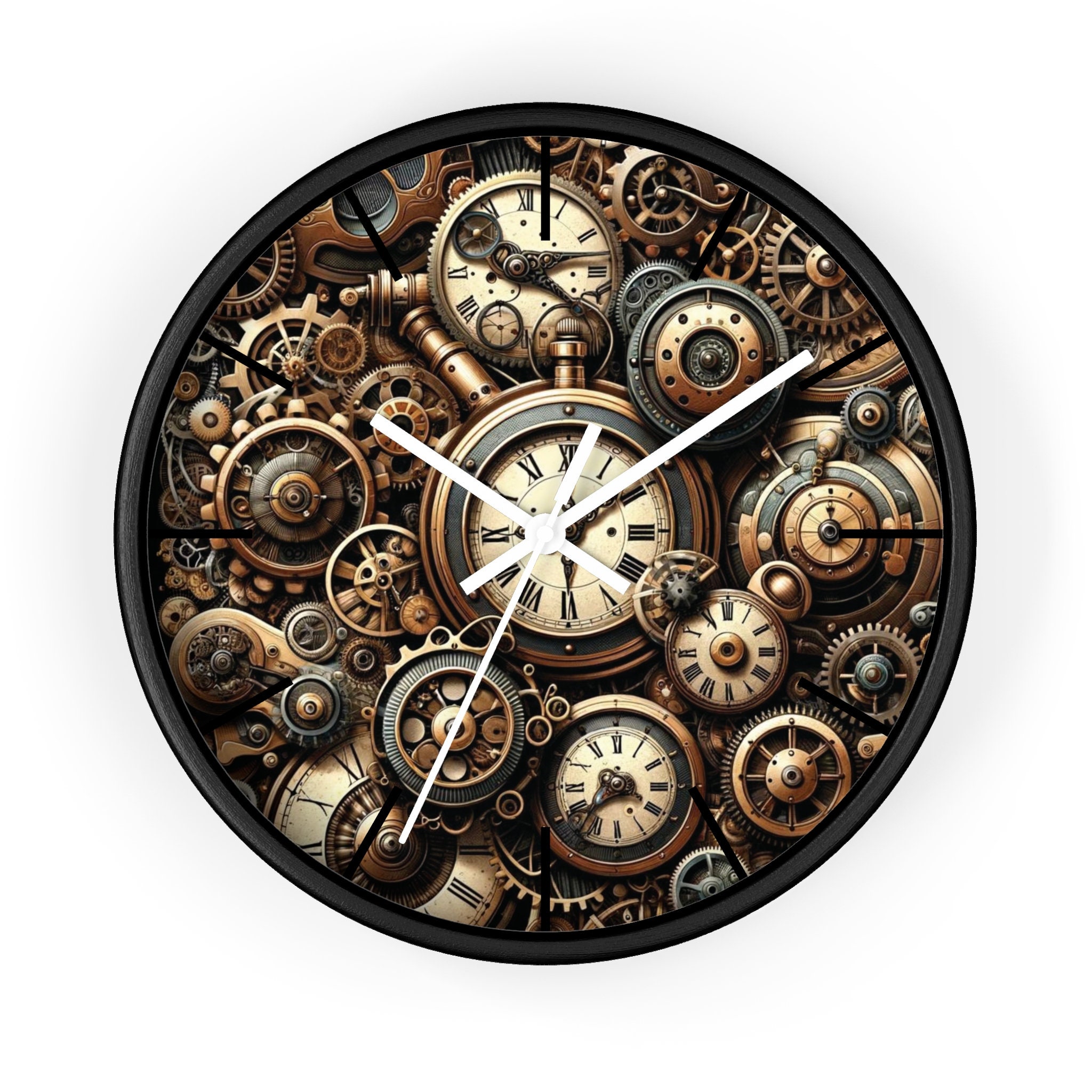 Steampunk Wall Clock Intricate Gears and Cogs Design, Vintage ...