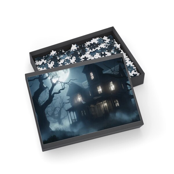 Haunted House Puzzle - Etsy