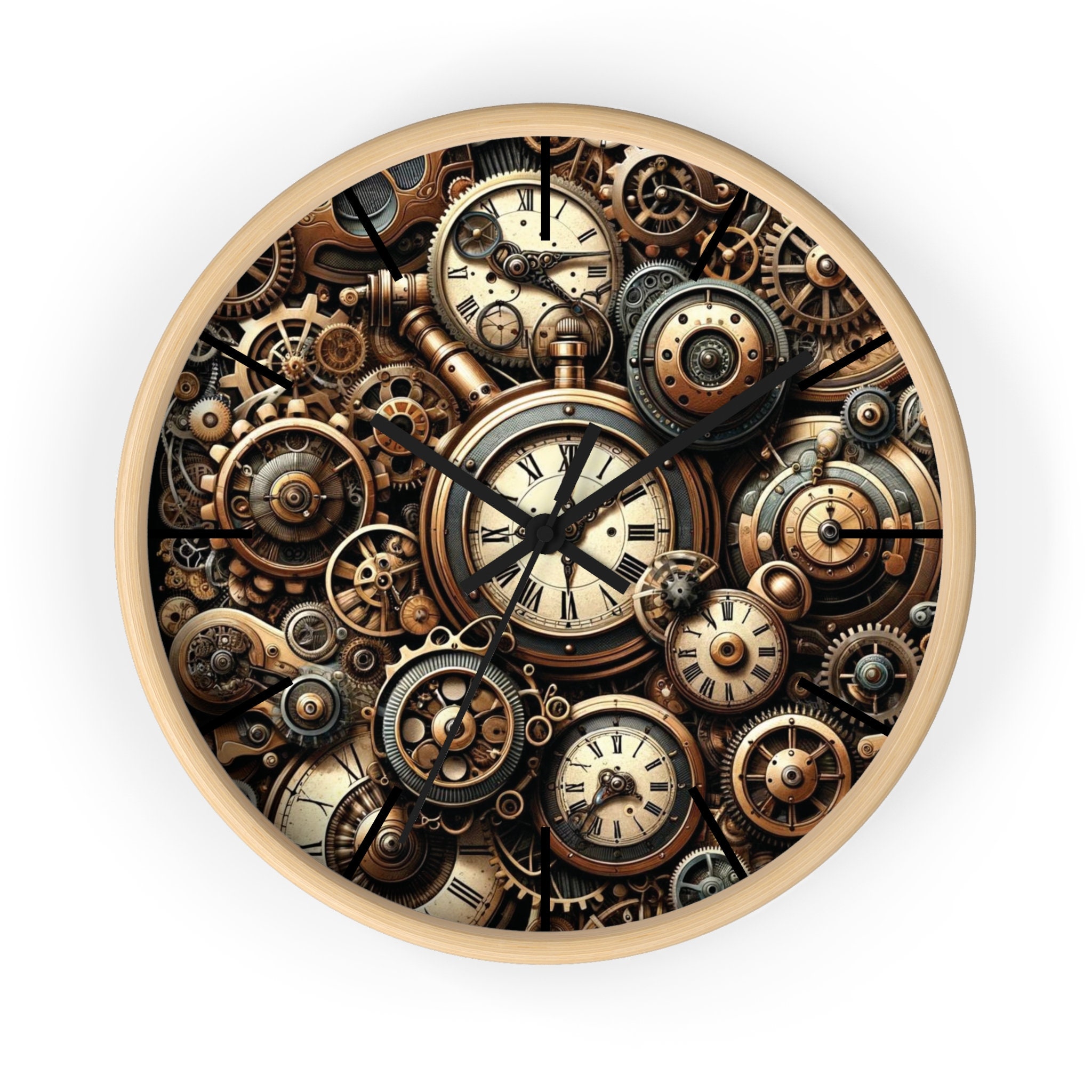 Steampunk Wall Clock Intricate Gears and Cogs Design, Vintage ...