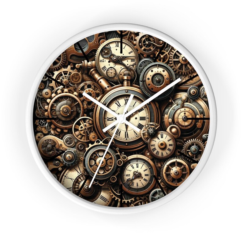 Steampunk Wall Clock Intricate Gears and Cogs Design, Vintage ...