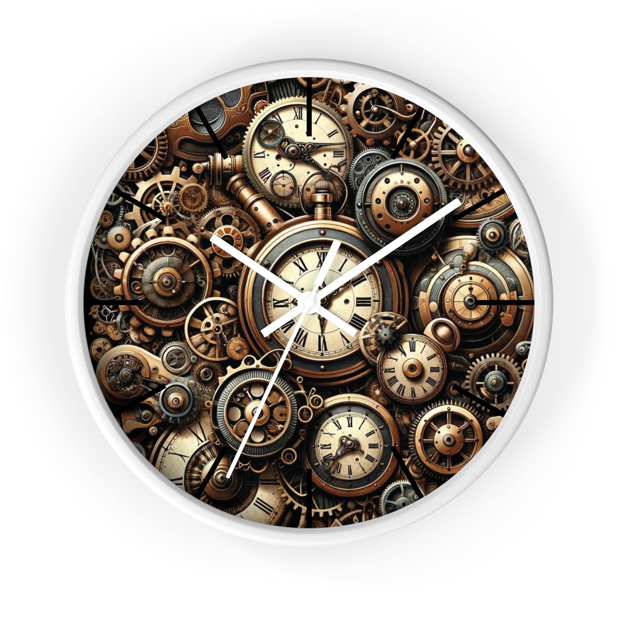 Steampunk Wall Clock Intricate Gears and Cogs Design, Vintage ...