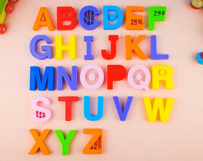 TVOKIDS Uppercase Alphabet 3D Printed Letters Logo 3D Printing Custom ...