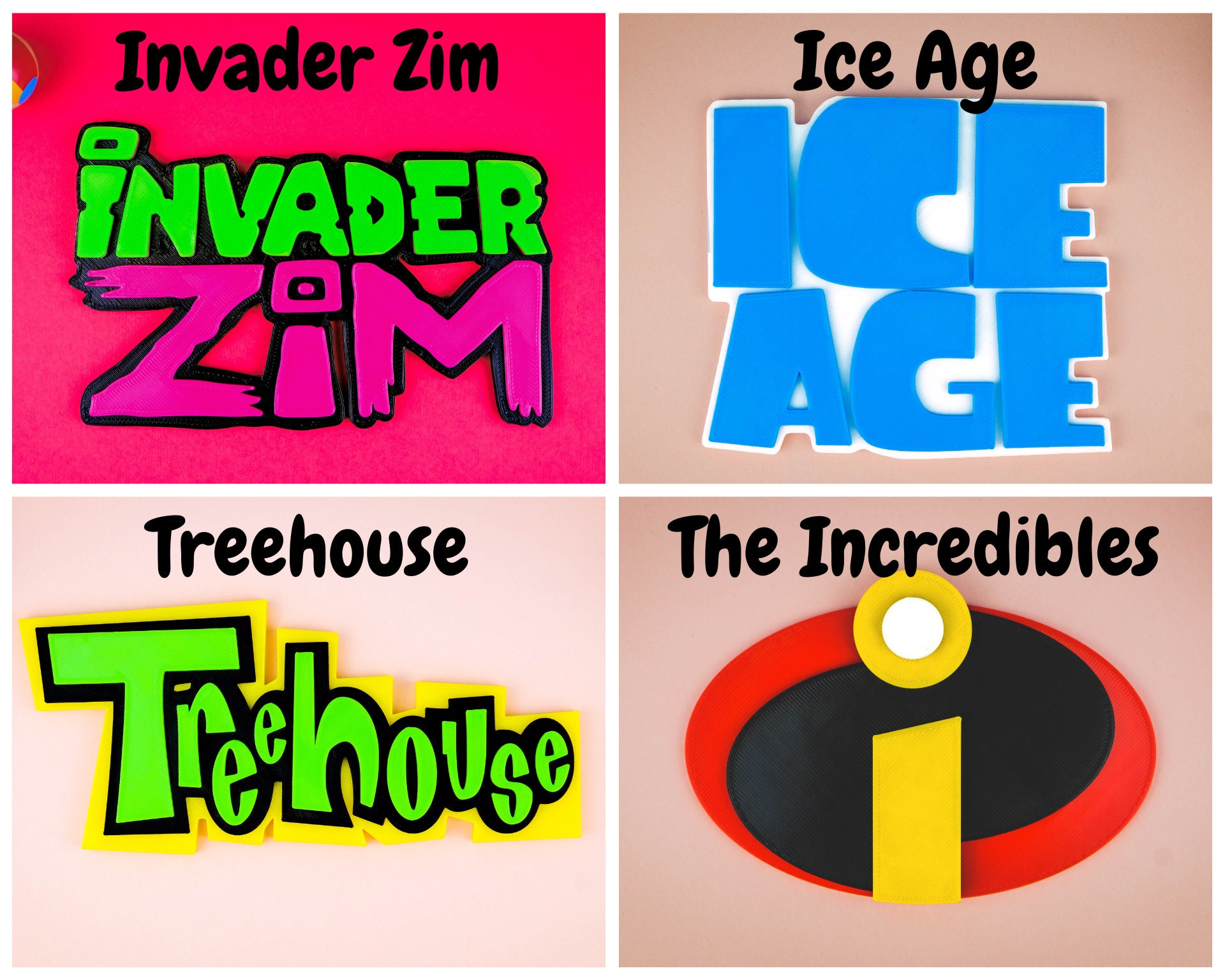 Invader Zim Logo Ice Age Logotype Treehouse Sign Decor the - Etsy Australia