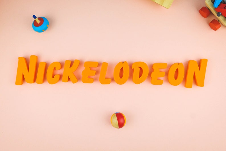 Nickelodeon Letters 3D Printed Logo Pretend Play Kids Toy Nick Toons ...
