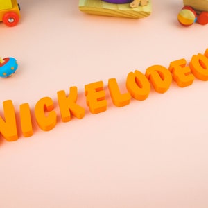 Nickelodeon Letters 3D Printed Logo Pretend Play Kids Toy Nick Toons ...