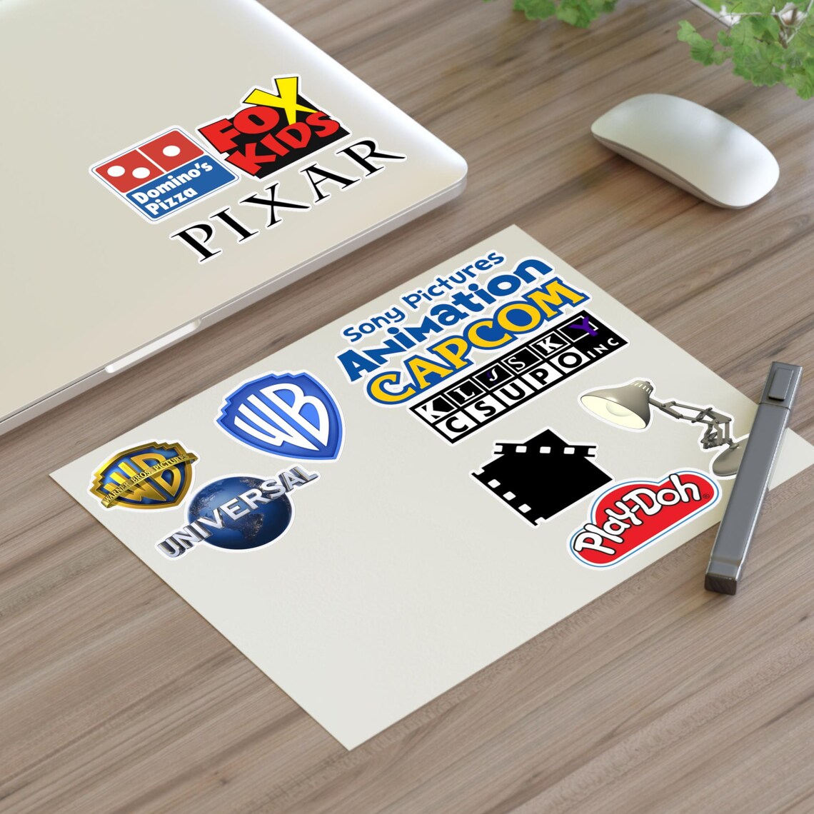 12 Movie Logos Stickers, Sticker Sheet, Vinyl Stickers, Warner Bros WB ...