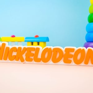 Nickelodeon Logo Stand 3D Printed Kids Toy Gift Pretend Play Door Sign ...