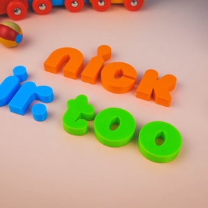 Nick Jr Too Letters 3D Printed Logo Pretend Play Kids Toy Nickelodeon ...