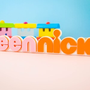 Teen Nick Logo Stand 3D Printed Kids Toy Gift Pretend Play Door Sign ...