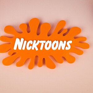 Nickelodeon Nicktoons TV Logo Nick Junior Jr 3D Printed Stand Door Sign ...