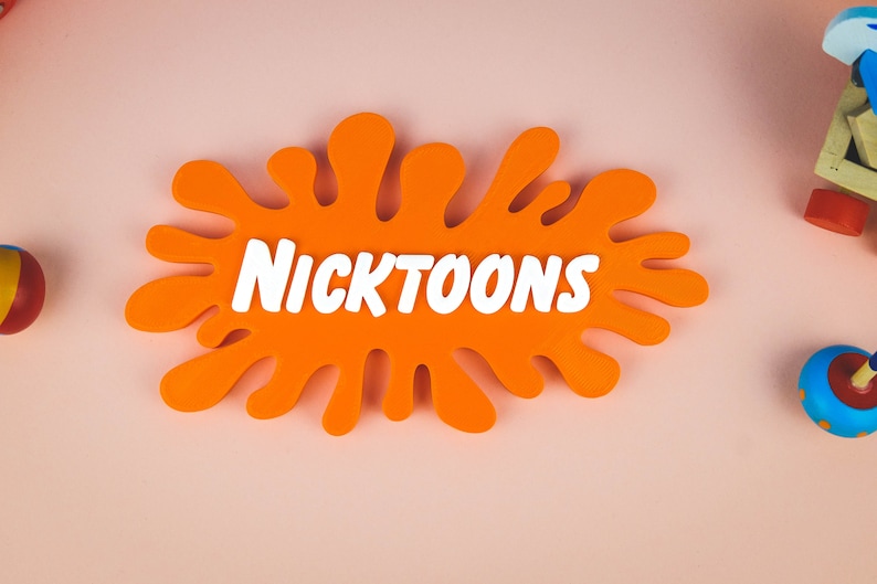 Buy Nickelodeon Nicktoons TV Logo Nick Junior Jr 3D Printed Stand ...